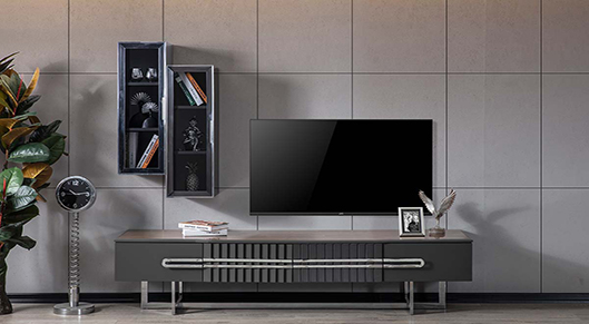 Zala Antrasit Metal Ayaklı TV Ünitesi | Mobilyamevime | Mobilyamevime