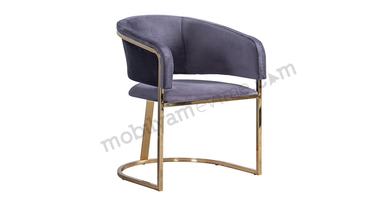 Alaçatı Gold Metal Ayaklı Sandalye | Mobilyamevime | Mobilyamevime