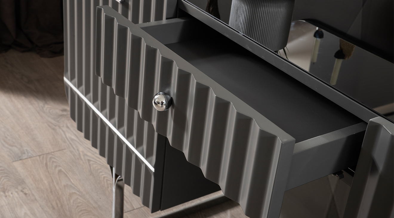 Antre Metal Ayaklı Yatak Odası Takımı (Antrasit) | Mobilyamevime ...