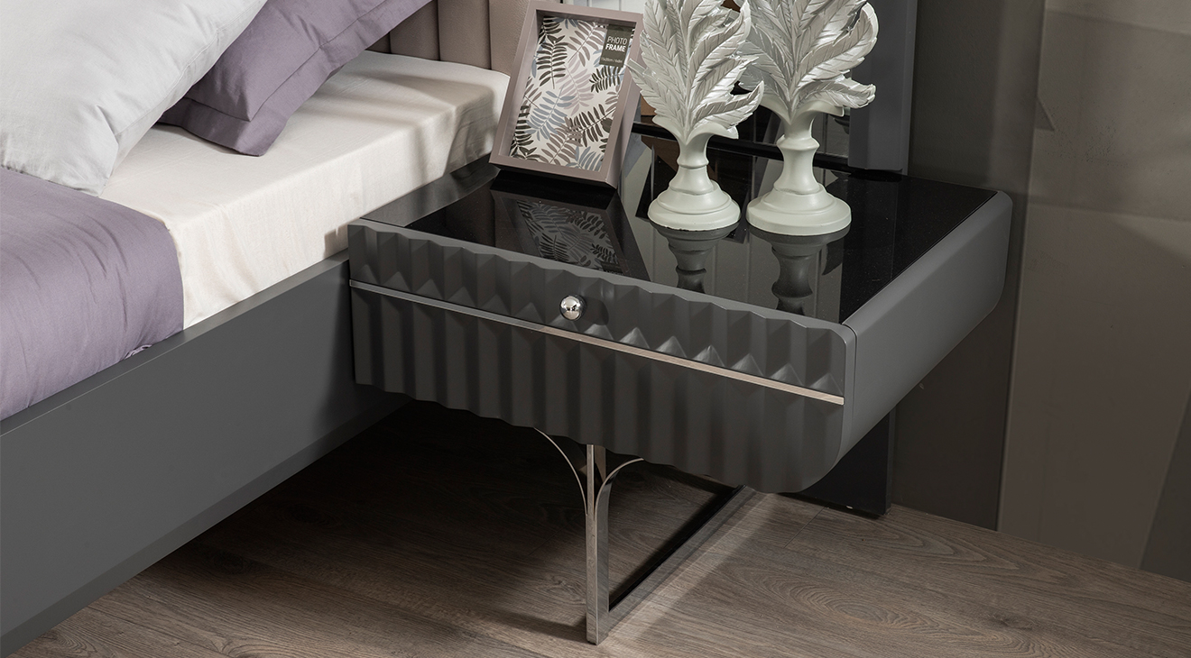 Antre Metal Ayaklı Yatak Odası Takımı (Antrasit) | Mobilyamevime ...