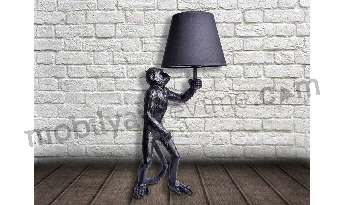 Siyah Maymun Abajur | Mobilyamevime | Mobilyamevime