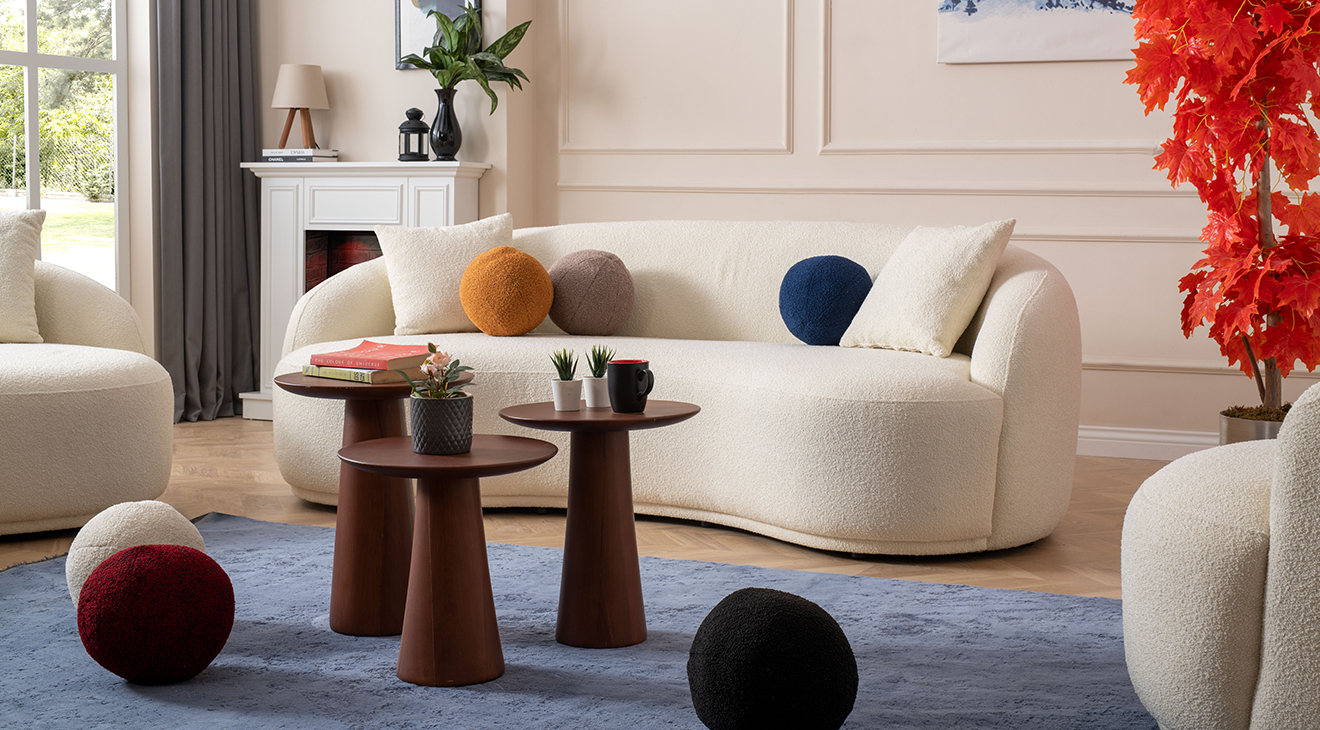 Elips Beyaz Koltuk Takımı | Mobilyamevime | Mobilyamevime