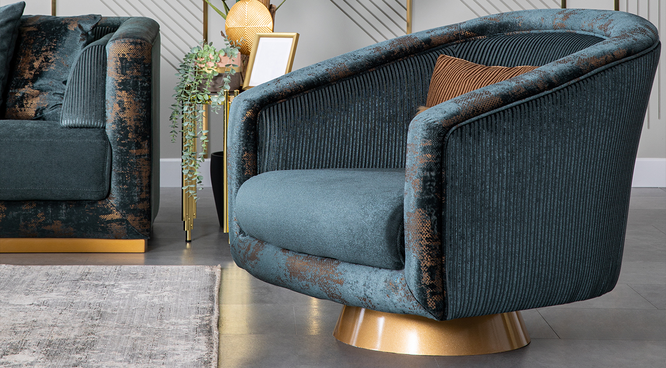 Lucca - Gold Metal Ayaklı Luxury Koltuk Takımı | Mobilyamevime ...