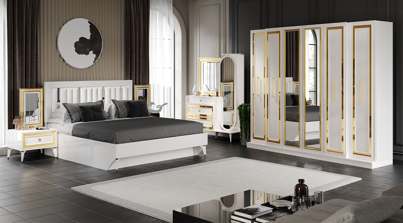 Üsküdar Aytaşı 6 Kapaklı Yatak Odası Takımı | Mobilyamevime | Mobilyamevime